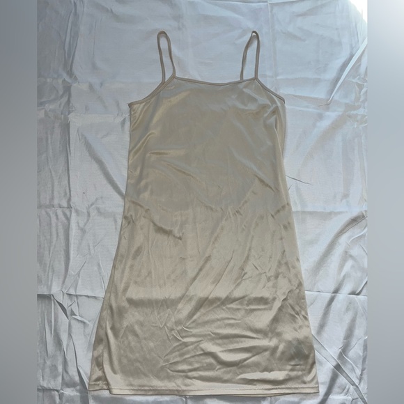Target | Dresses | Beige Satin Slip Dress From Target Small | Poshmark
